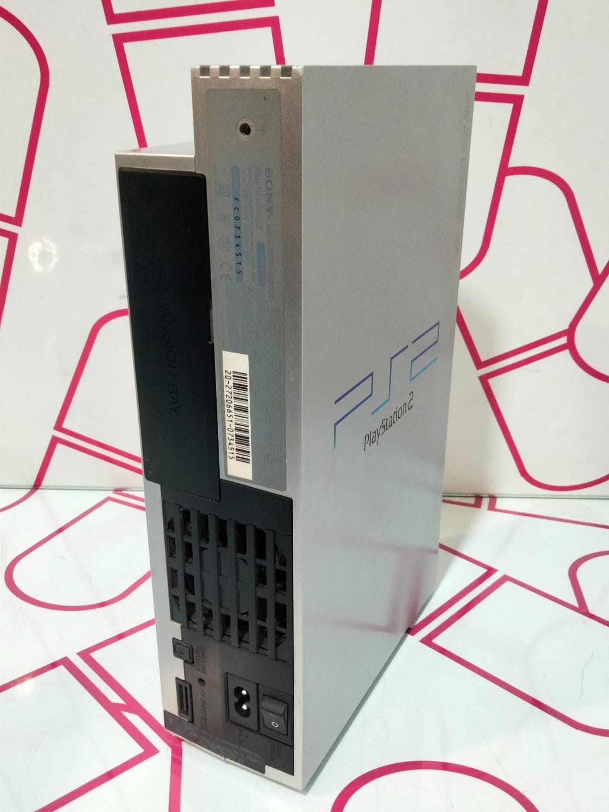 CONSOLA PS2 FAT GRIS CON CABLES Y MANDO ORIGINAL NEGRO – Nolotire