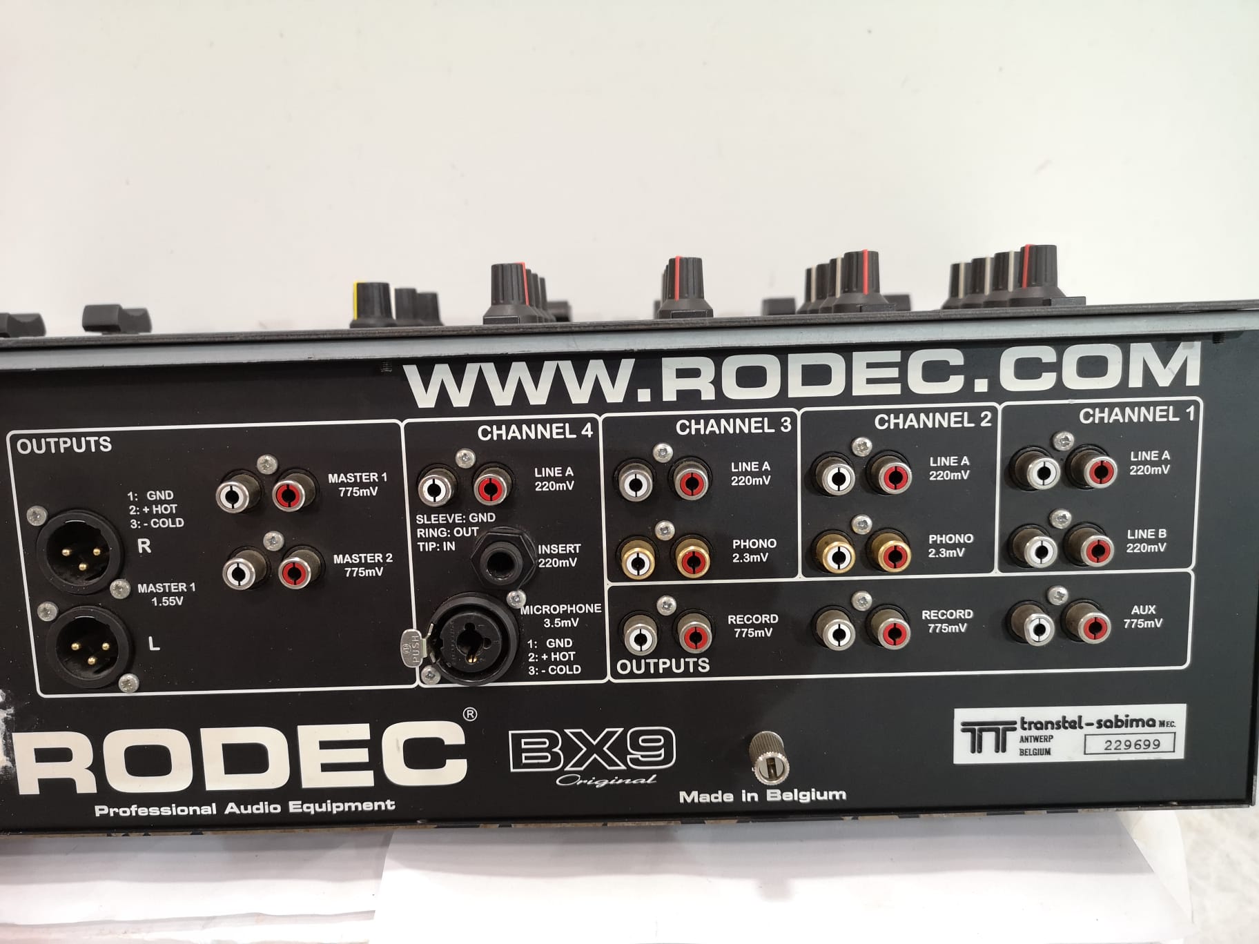 MESA MEZCLAS RODEC BX9 ORIGINAL – Nolotire