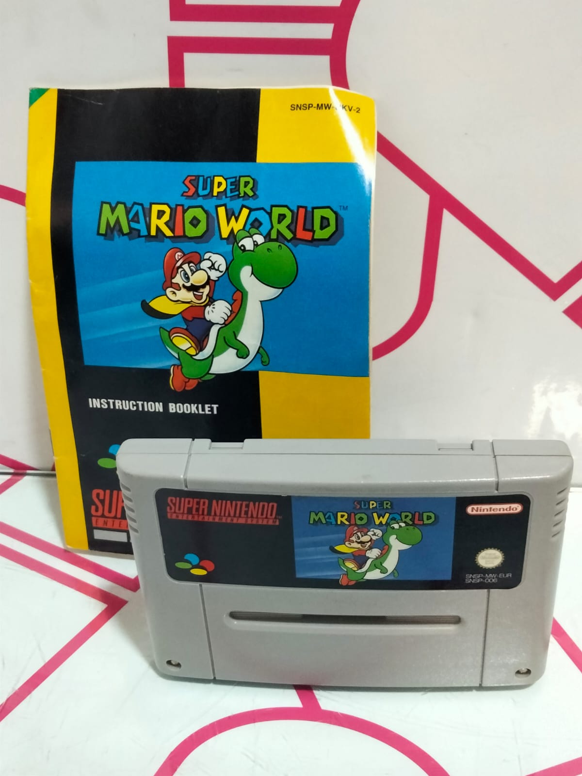 CARTUCHO SUPER NINTENDO SUPER MARIO WORLD PAL VERSION CON MANUAL – Nolotire